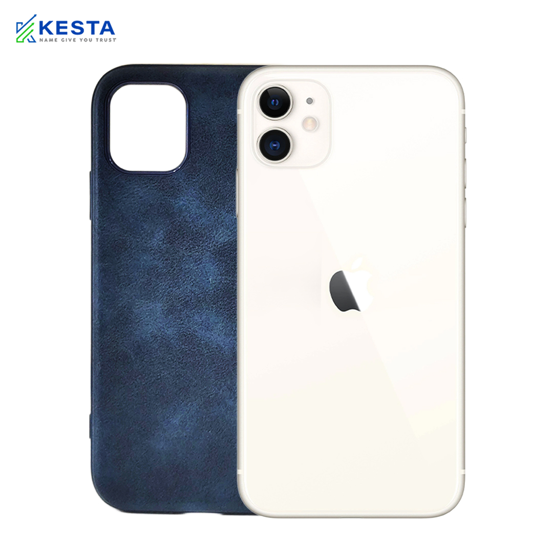 Buy iPhone 12 Cover Brave Blue Leather Case – Kesta