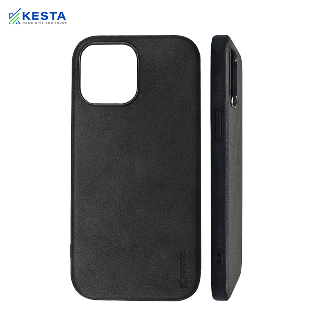 Buy iPhone 12 Pro Max Cover Brave Black Leather Case – Kesta