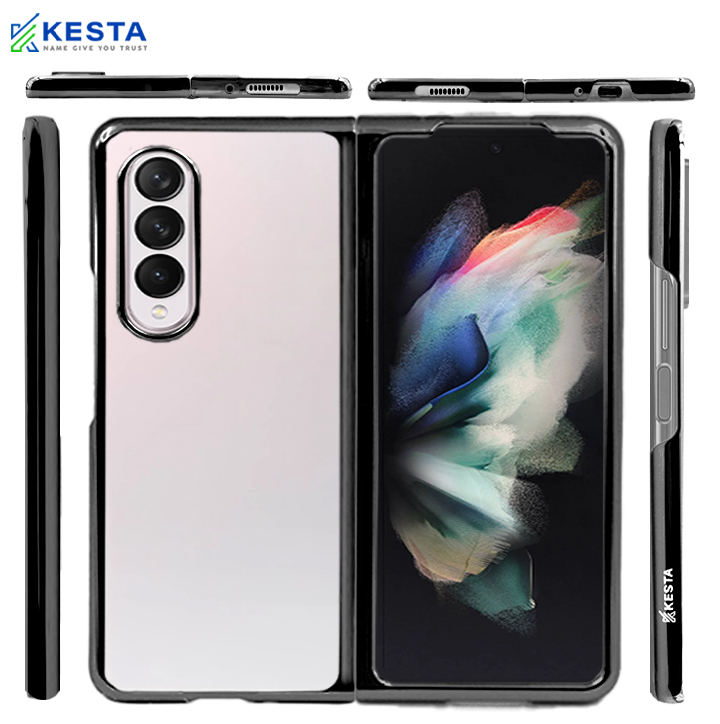 Samsung Z Fold 4 Cover - Noble Black Transparent Case (Fingerprint ...