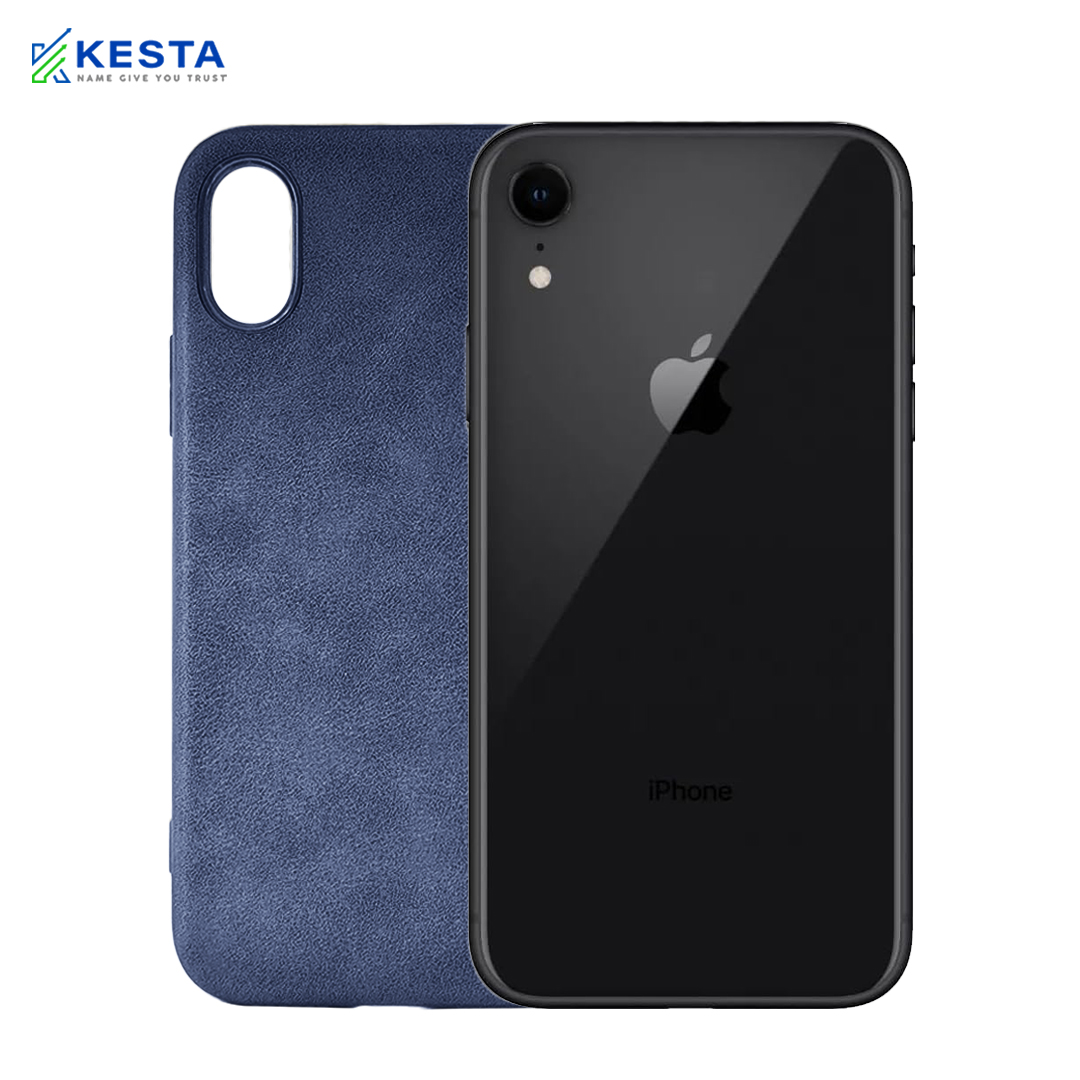 Buy iPhone XR Cover Brave Blue Leather Case – Kesta