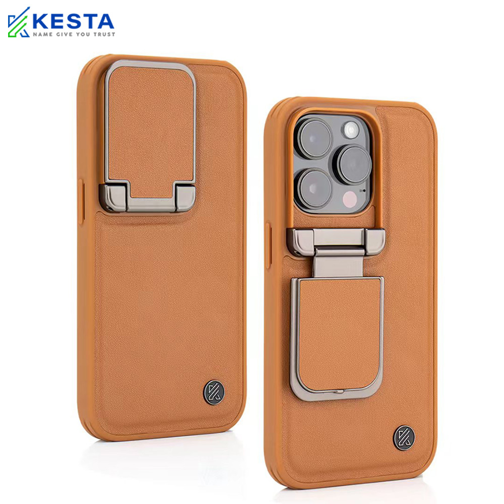 iPhone 16 Pro Max Cover - Elegant Brown Leather Case (With Camera ...