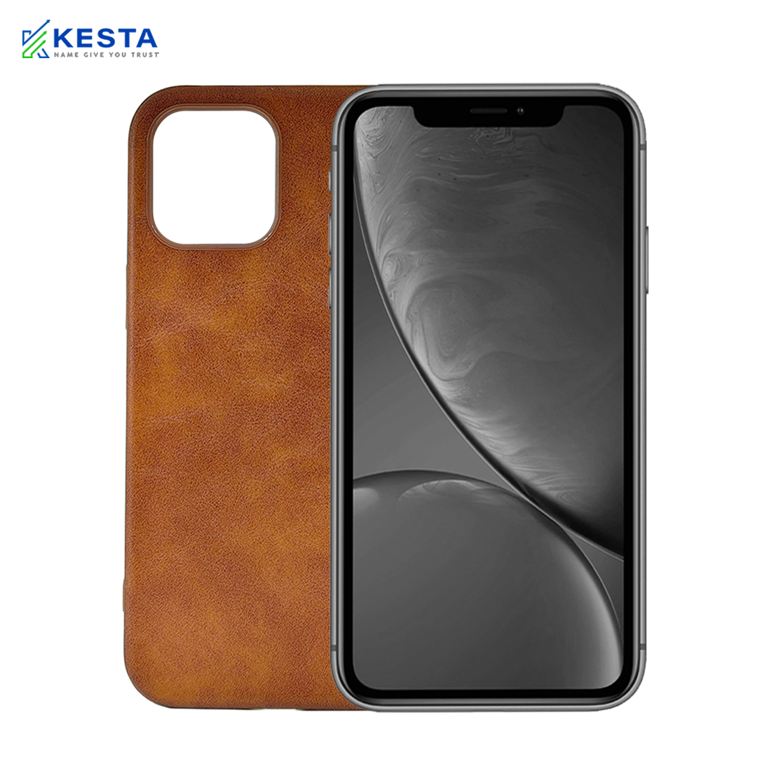 Buy iPhone 12 Cover Brave Brown Leather Case – Kesta