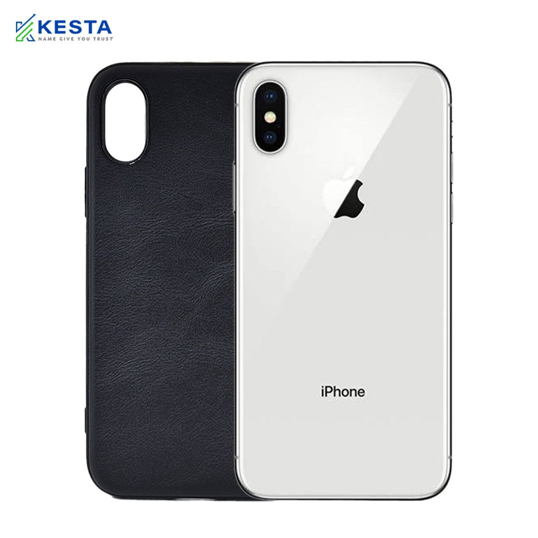 Buy iPhone X Cover Brave Black Leather Case – Kesta